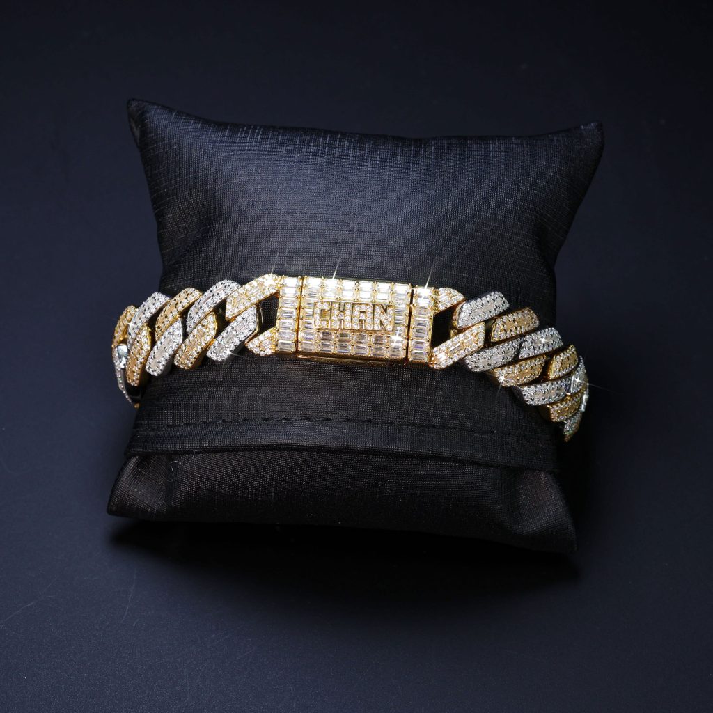 KLADOR CUSTOM BAGUETTE PRONG CUBAN BRACLET - KLADOR